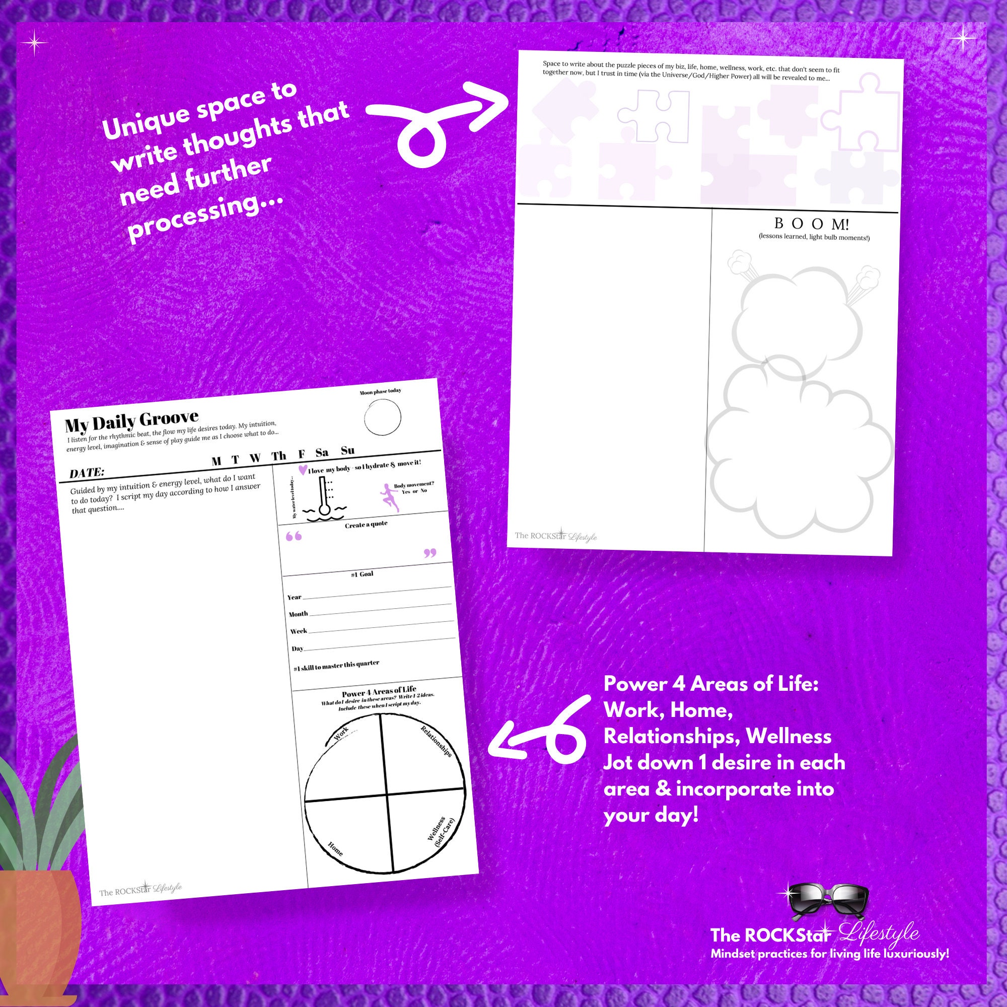 The Daily Groove Goal Planner, Journal, Printable, A4, A5, US Letter - Etsy