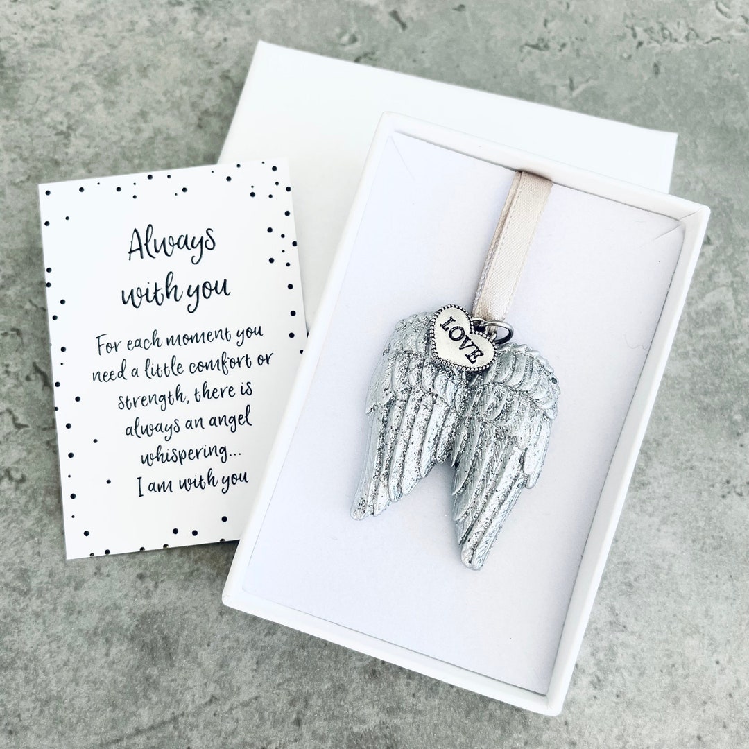 Sympathy Angel Wings Gift, Always With You Memorial Loss Keepsake - Etsy