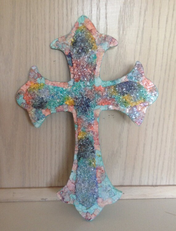 Items similar to 9.5 inch eggshell cross. on Etsy