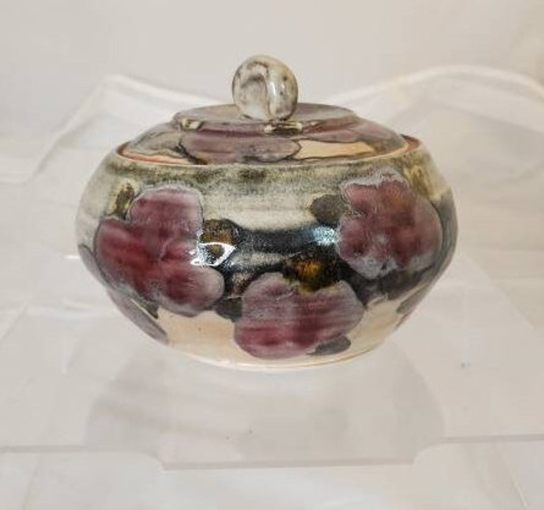 Thin Porcelain , Hand Made, One of a Kind Wase With Lid. Flower Design ...