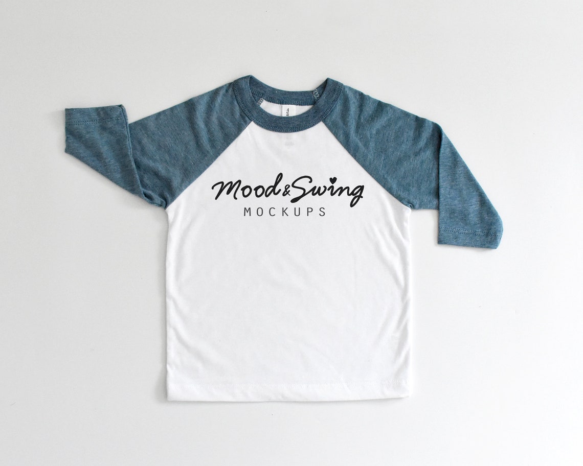 T Shirt Mockup, Toddler Shirt Mockup, Kids Raglan Mockup, Flat Lay ...