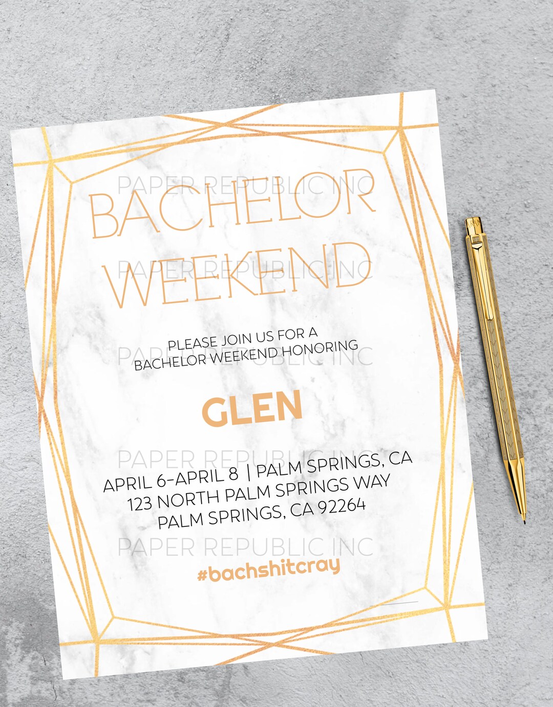 Bachelor Party Invitation - 100% Customizable - Digital or Printable ...