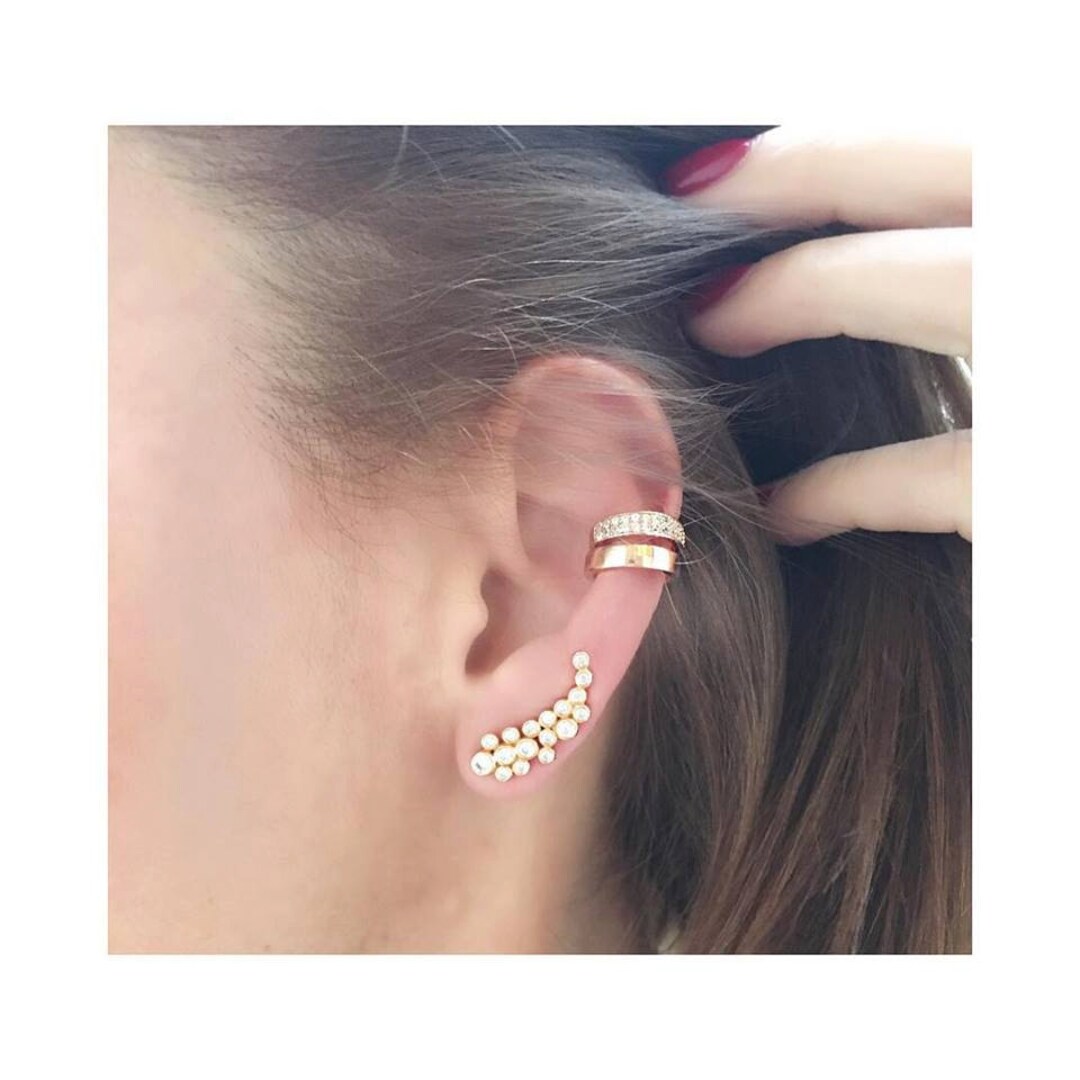 Pair Sterling Silver Ear Cuff Ear Wrap Adjustable Ear Cuff - Etsy