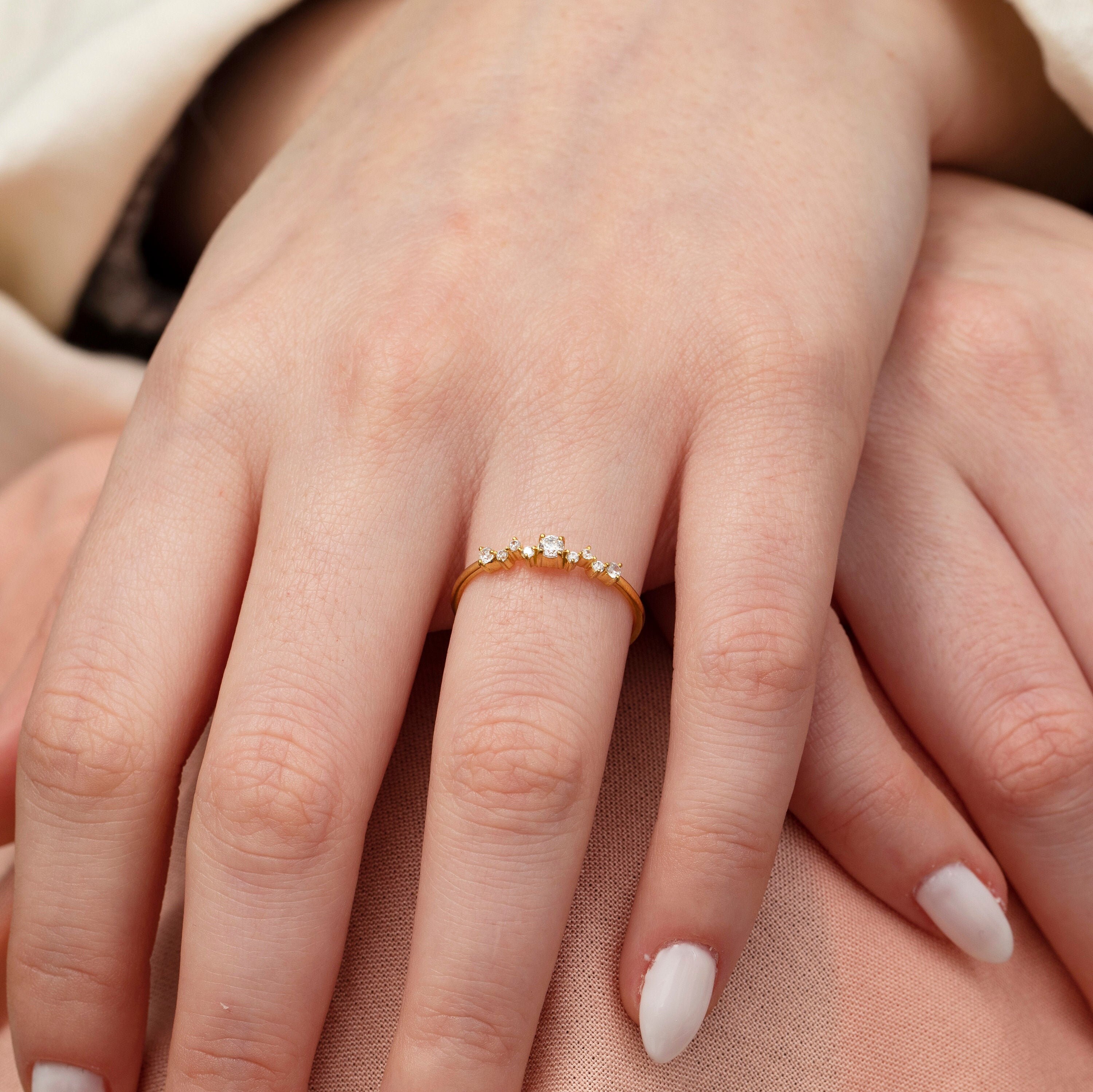 Engagement Golden Rings For Girls