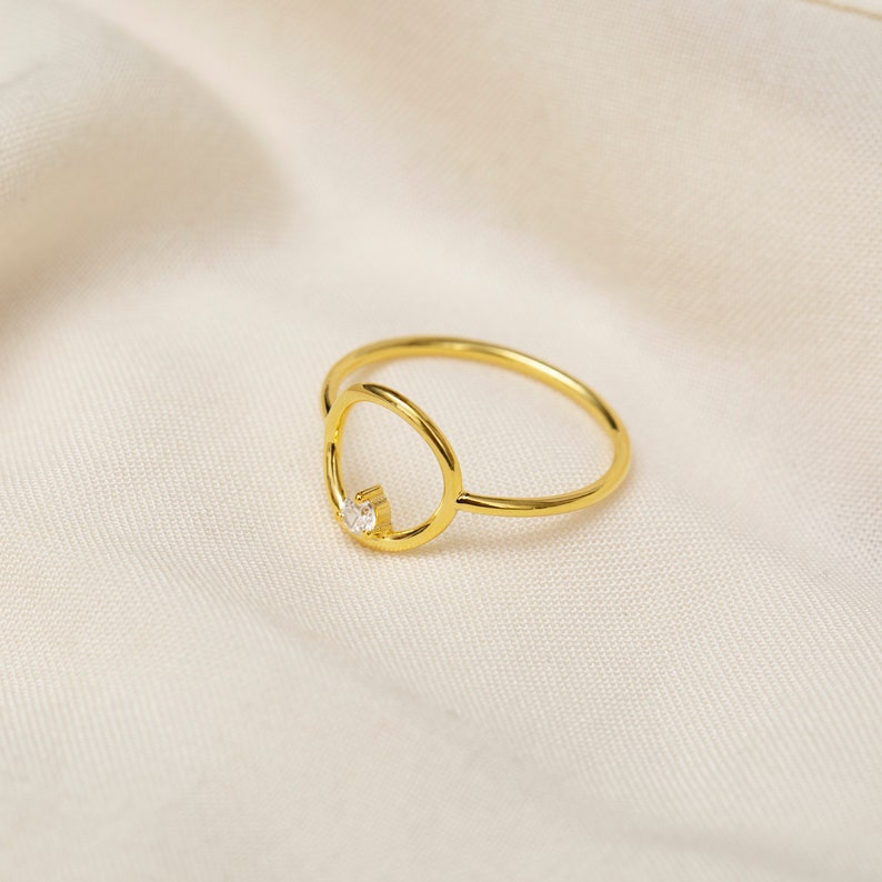 14K Diamond Circle Ring Gold Wedding Ring Love Ring Gold | Etsy