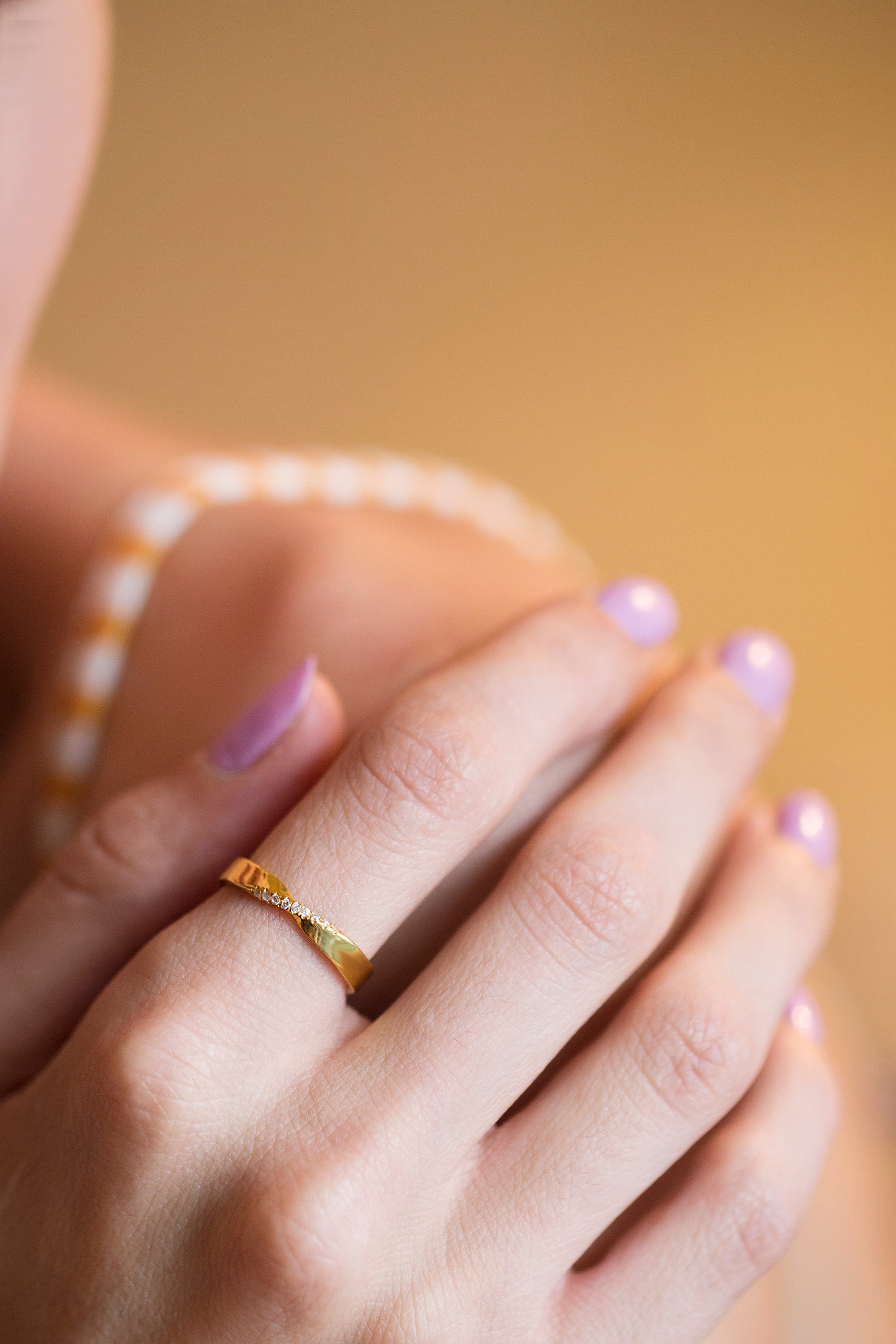 Mobius Ring Solid Gold Mobius Ring CZ Pave 10k Mobius Gold | Etsy