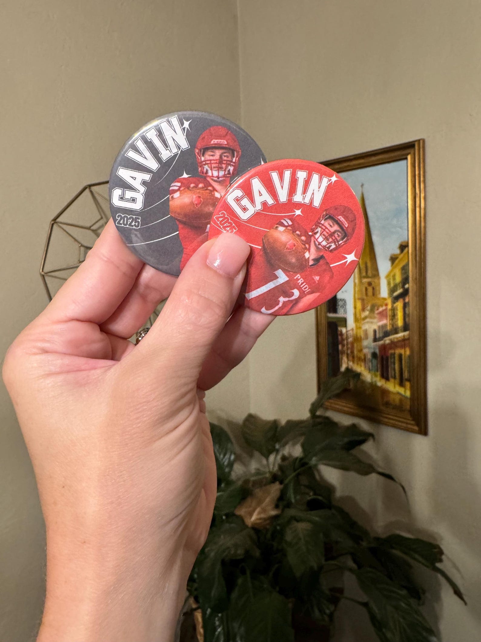 Custom Football Photo Buttons – Personalized Senior Night Team Pins - Etsy