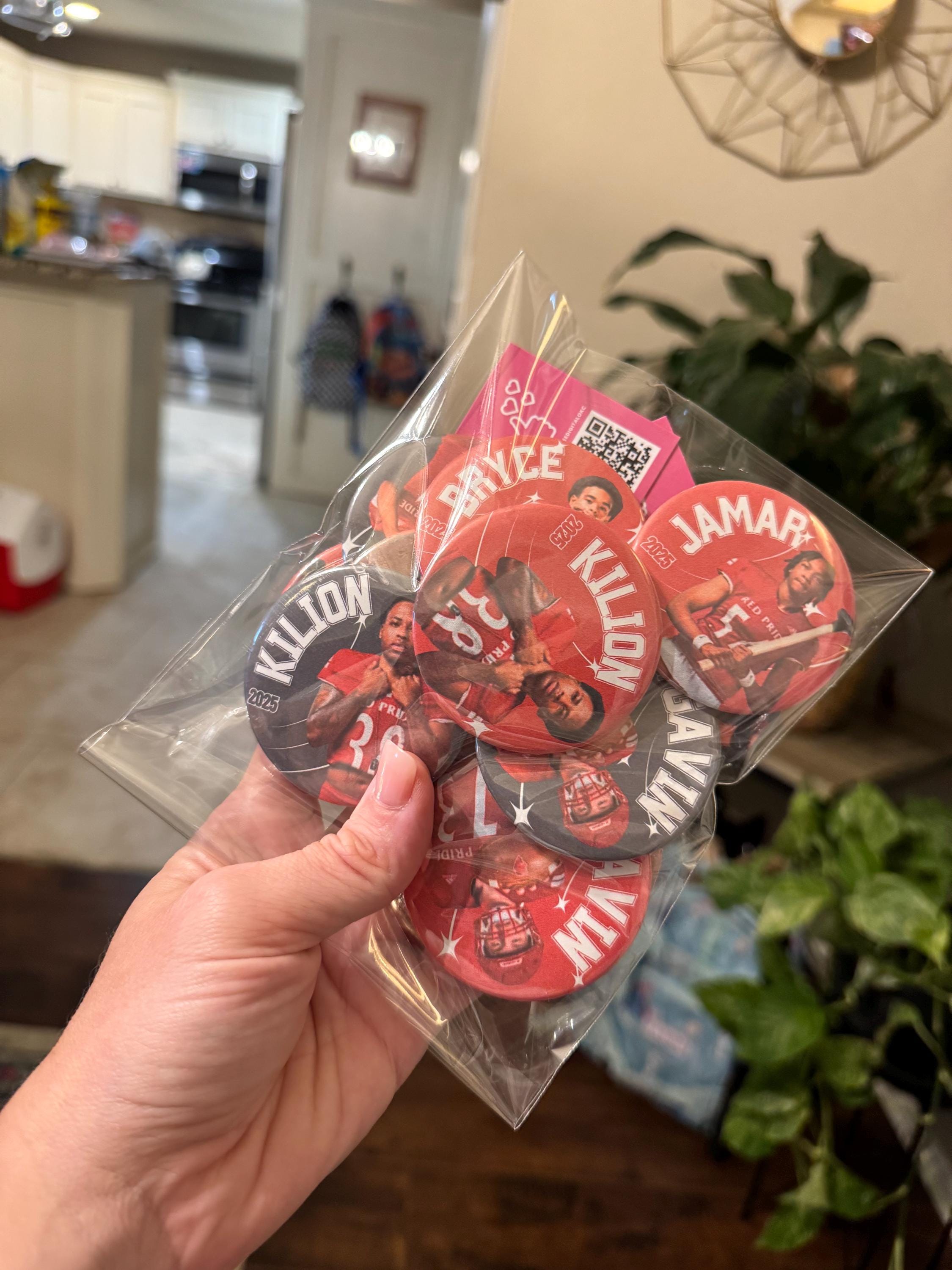 Custom Football Photo Buttons – Personalized Senior Night Team Pins - Etsy