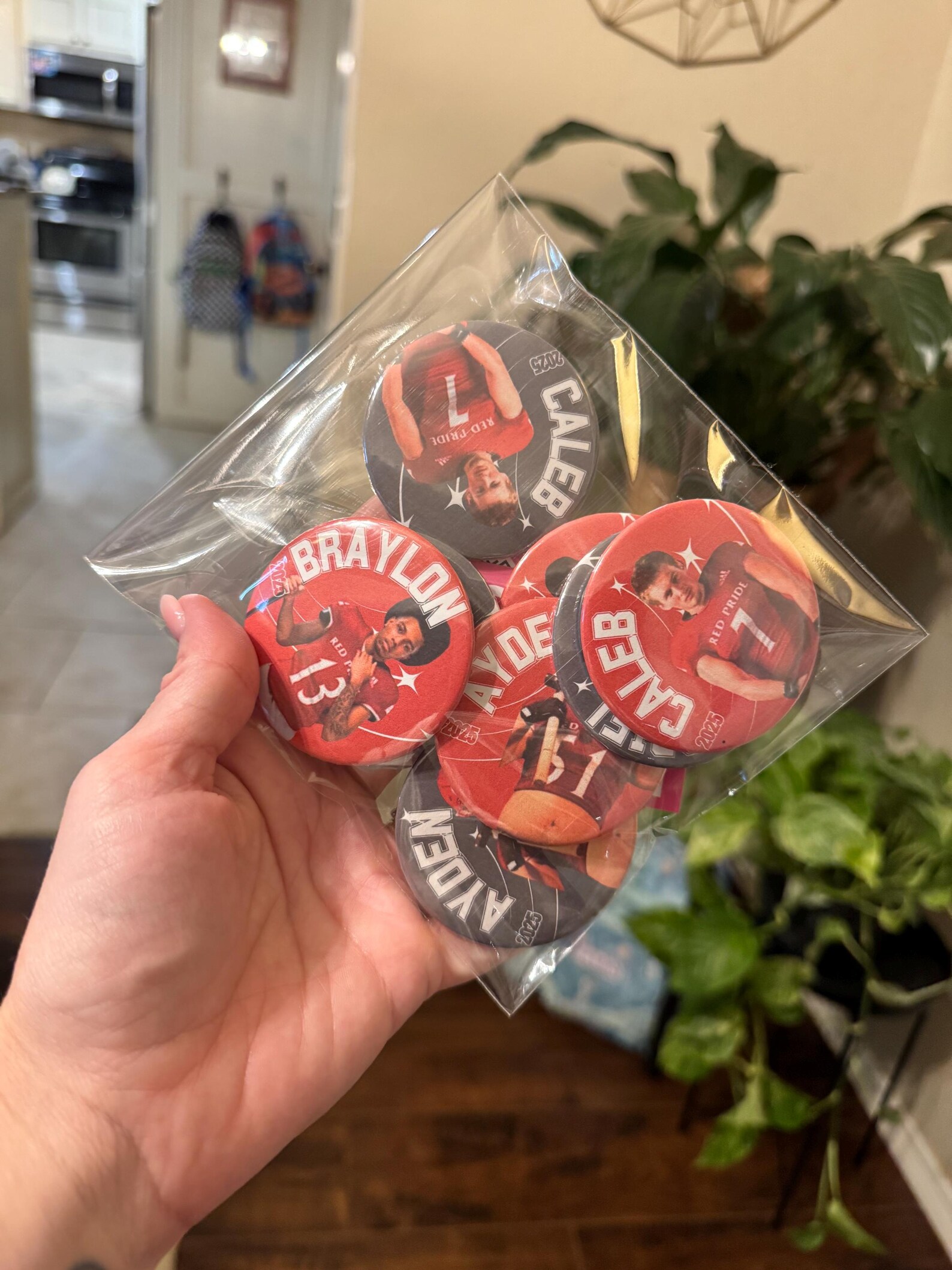Custom Football Photo Buttons – Personalized Senior Night Team Pins - Etsy