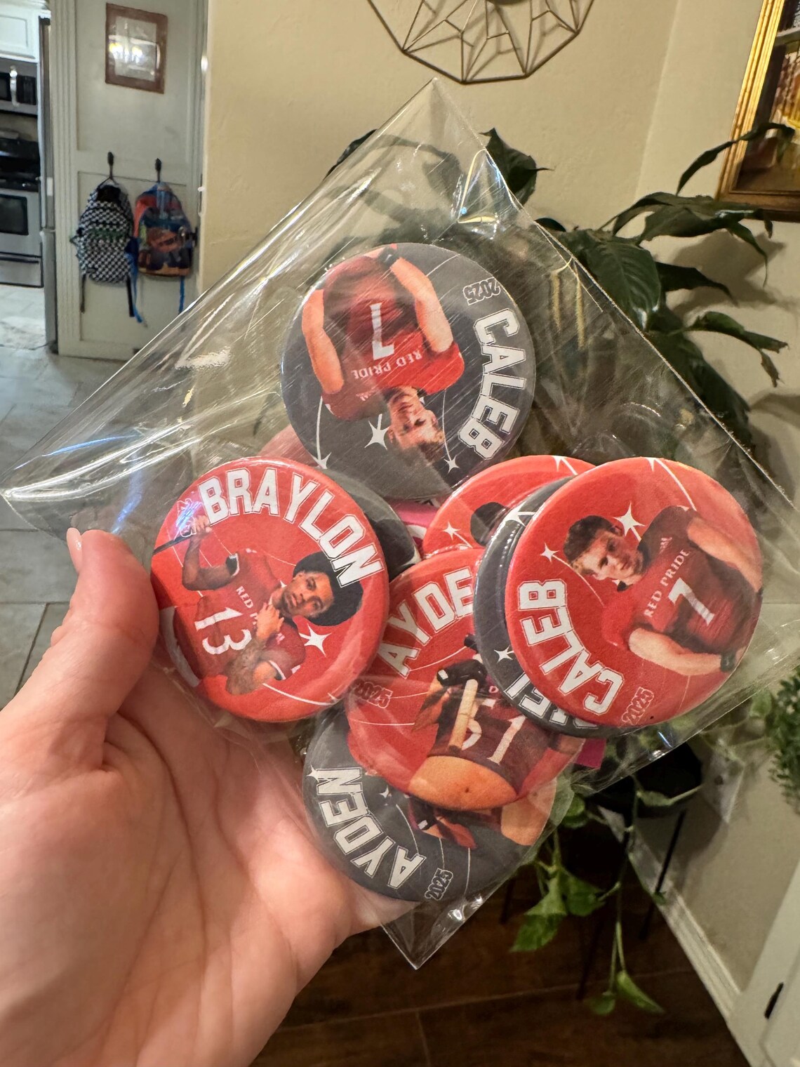 Custom Football Photo Buttons – Personalized Senior Night Team Pins - Etsy