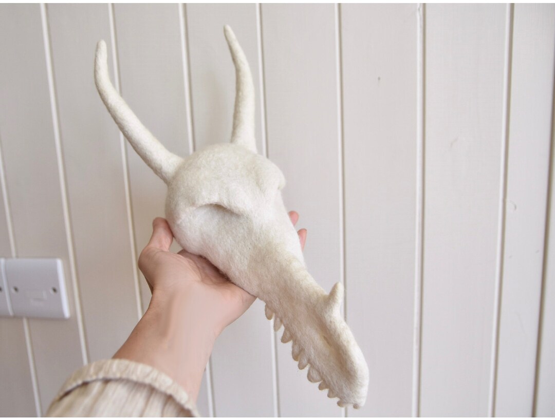 Needle Felted Dragon Skull Sculpture Halloween Decor One of a Kind ...