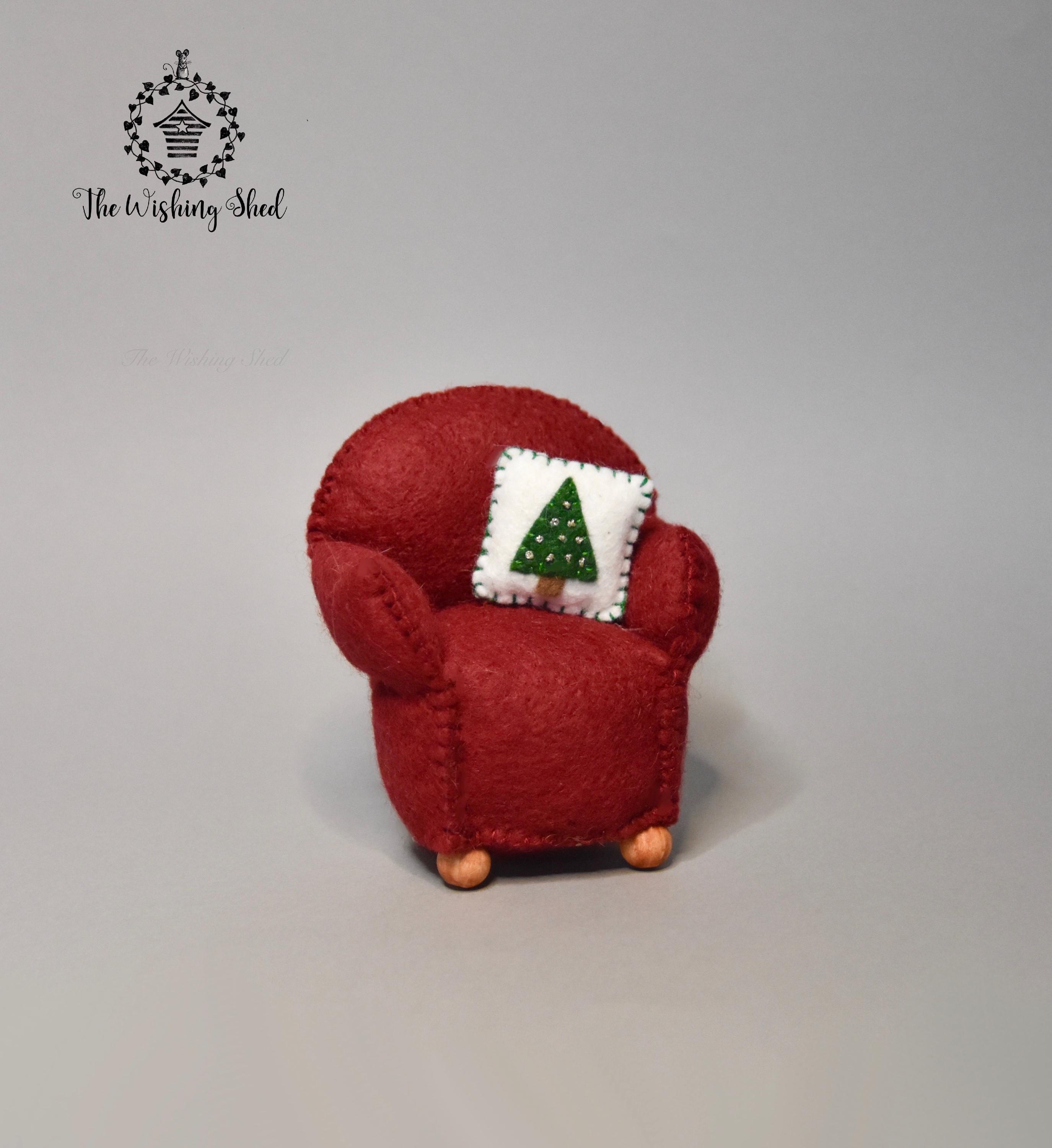 PDF PATTERN FILES Miniature Cosy Chair Armchair - Felt Sewing Pattern ...