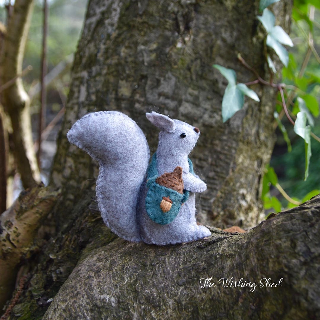 PDF PATTERN FILES Squirrel - Felt Sewing Pattern - Dollhouse Animal ...