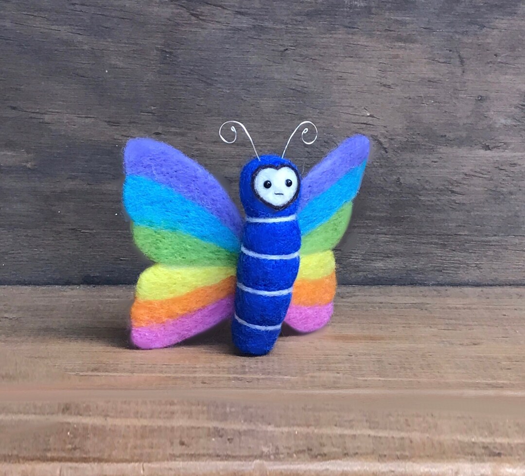 PDF FILES - Rainbow Butterfly- Needle Felting Pattern - Instant ...