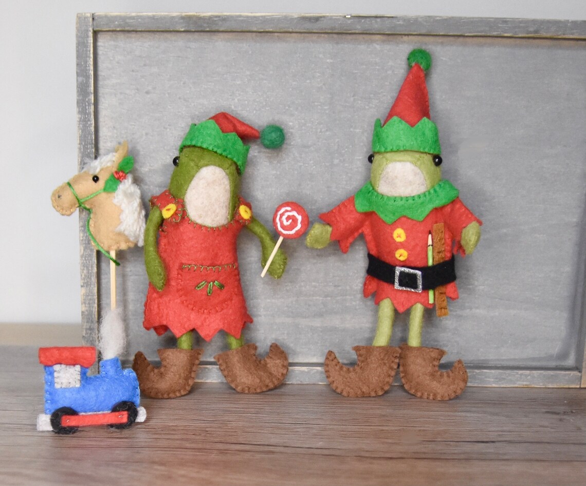PDF FILES - Miniature Boy Christmas Elf Frog Doll Outfit - With Toy ...