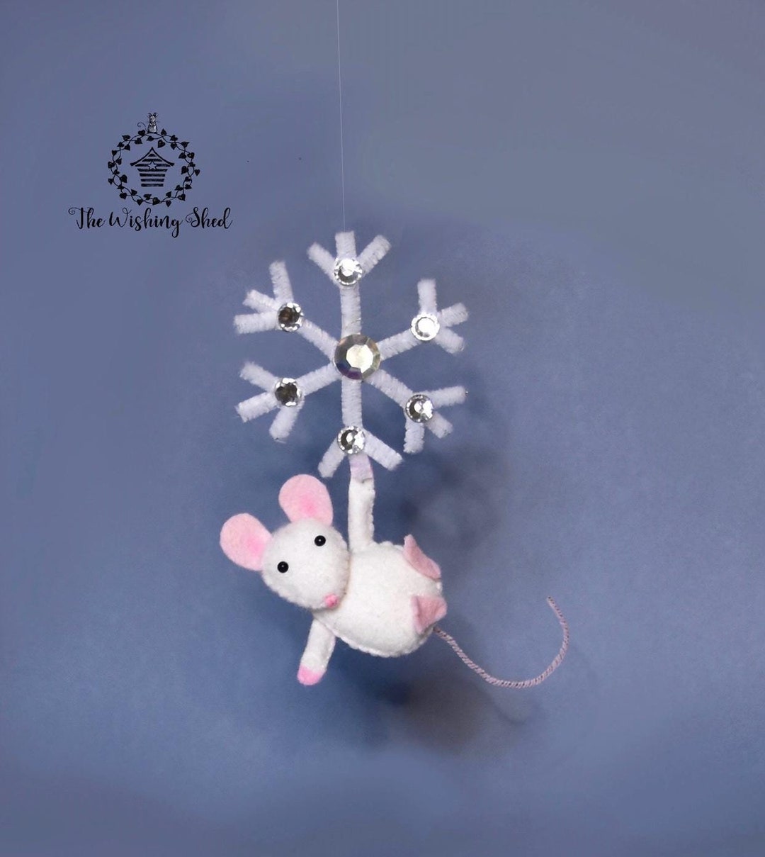 PDF FILES - Snowflake Mouse - Felt Sewing Pattern - Ornament - Download ...