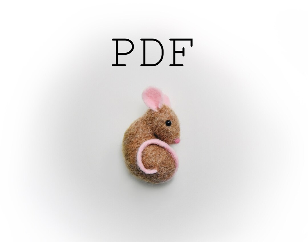 PDF FILES Sleeping Mouse- Needle Felting Pattern - Instant Download ...