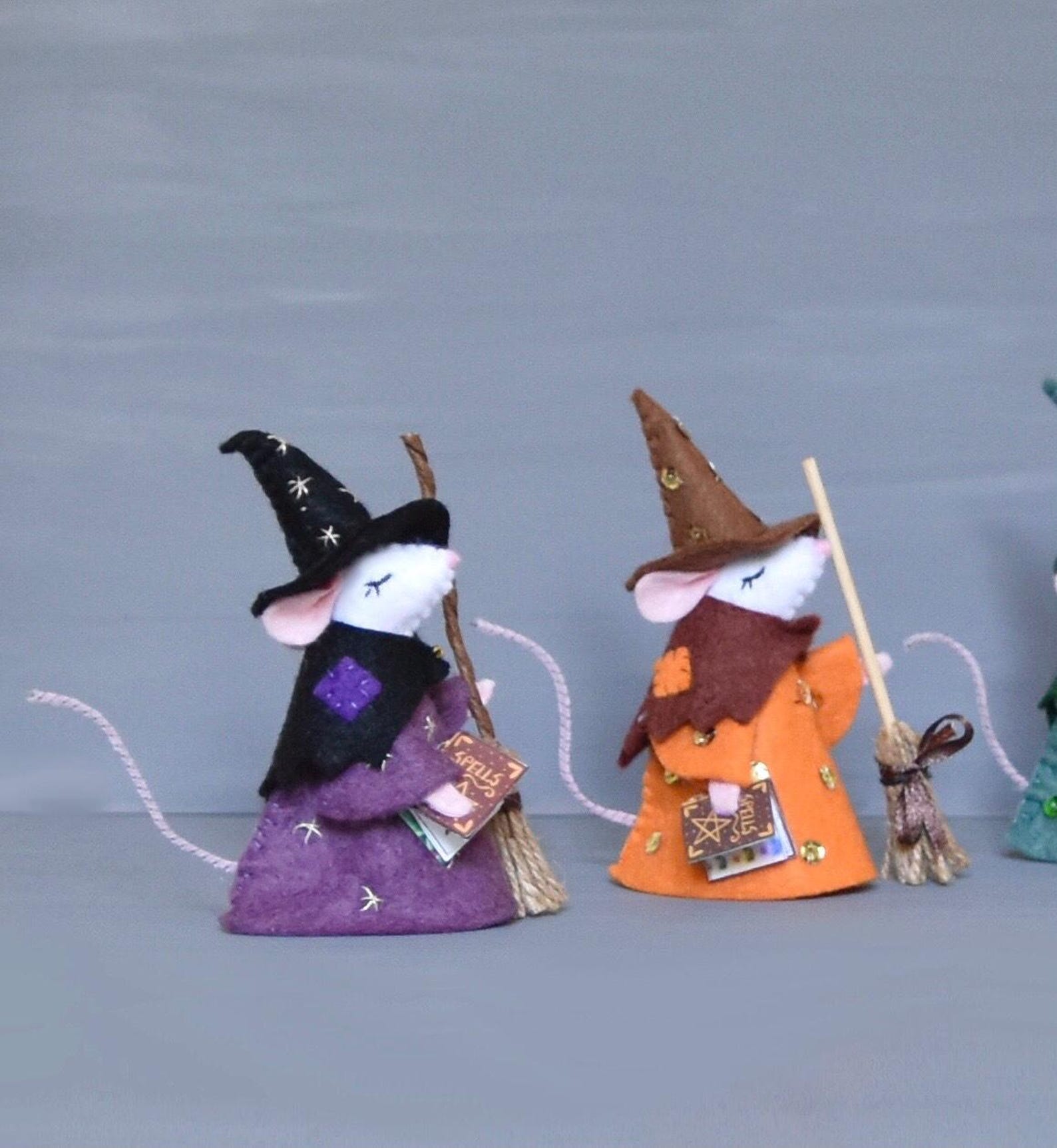 PDF FILES - Witchy Mice - Mouse Felt Sewing Pattern - Ornament - Bauble ...
