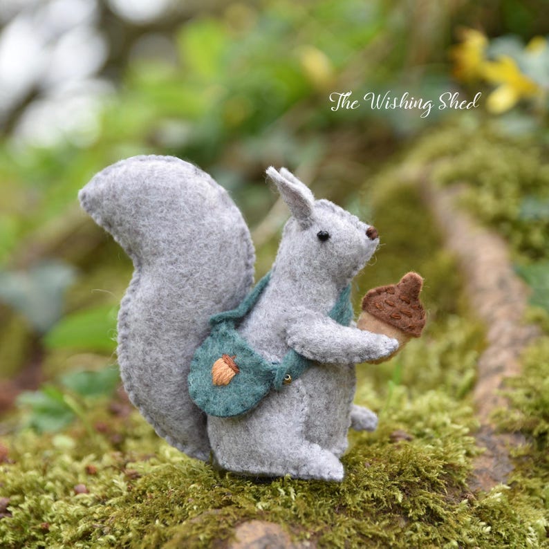 PDF PATTERN FILES Squirrel - Felt Sewing Pattern - Dollhouse Animal ...