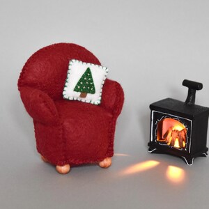 PDF PATTERN FILES Miniature Cosy Chair Armchair - Felt Sewing Pattern ...