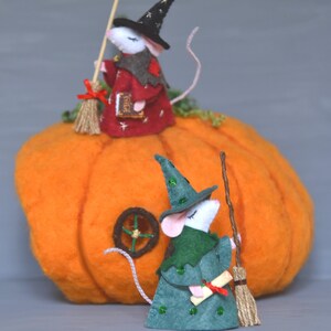 PDF FILES - Witchy Mice - Mouse Felt Sewing Pattern - Ornament - Bauble ...