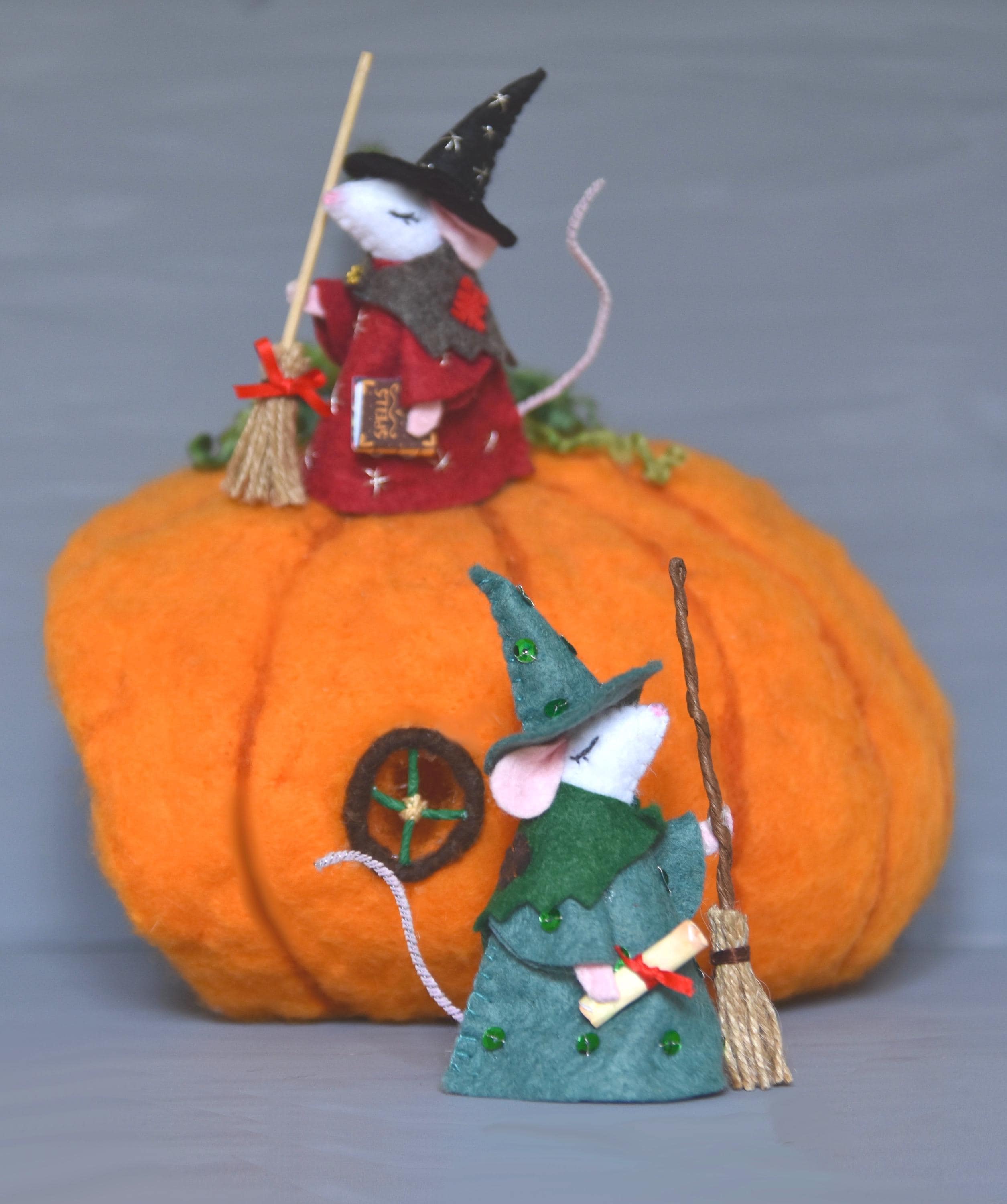 PDF FILES - Witchy Mice - Mouse Felt Sewing Pattern - Ornament - Bauble ...