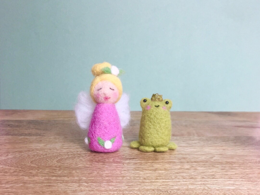 Needle Felt Pattern - Rose Fairy Princess and Frog (PDF FILES) - Etsy