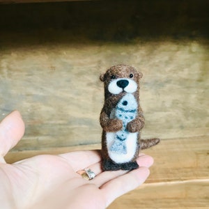 PDF FILES Needle Felt Pattern - Baby Otter With Fish - Instant Download ...