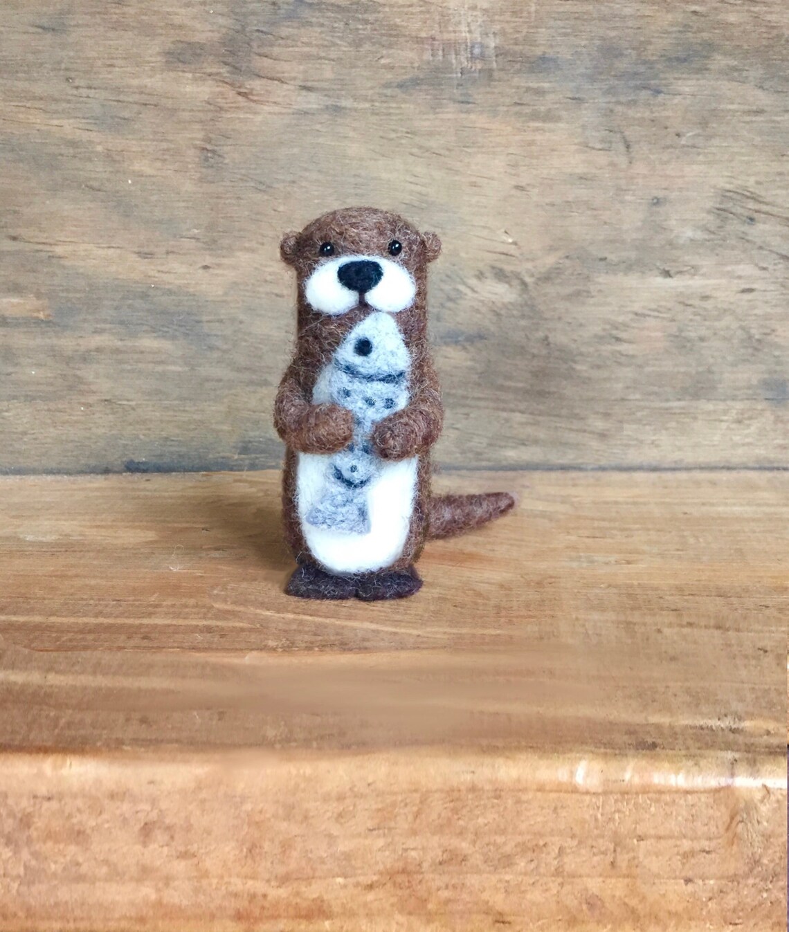 PDF FILES Needle Felt Pattern Baby Otter With Fish Instant - Etsy