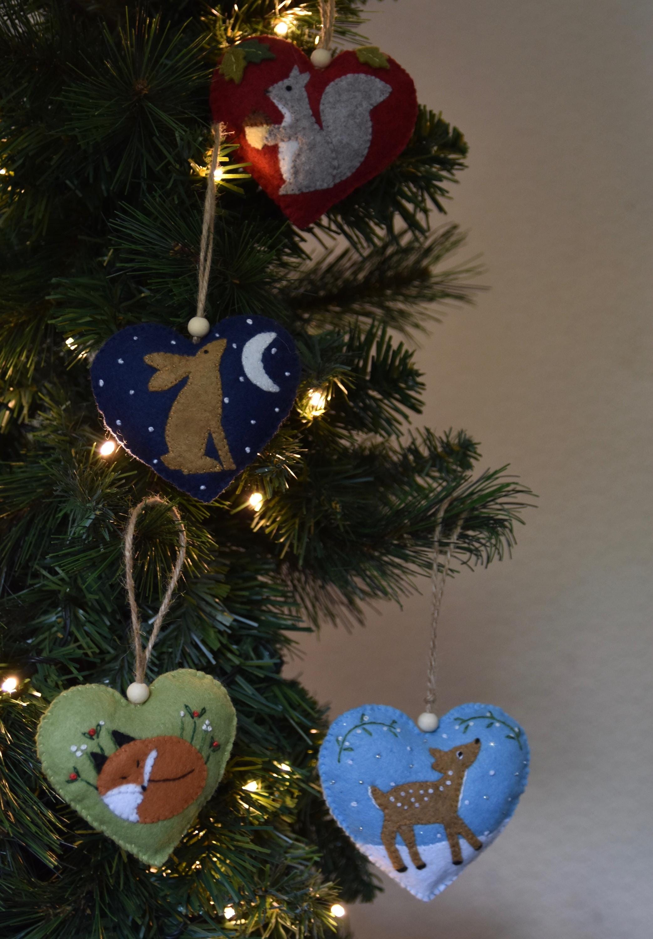 PDF FILES - Sewing Pattern - Moon Gazing Hare - Felt Bauble - Festive ...