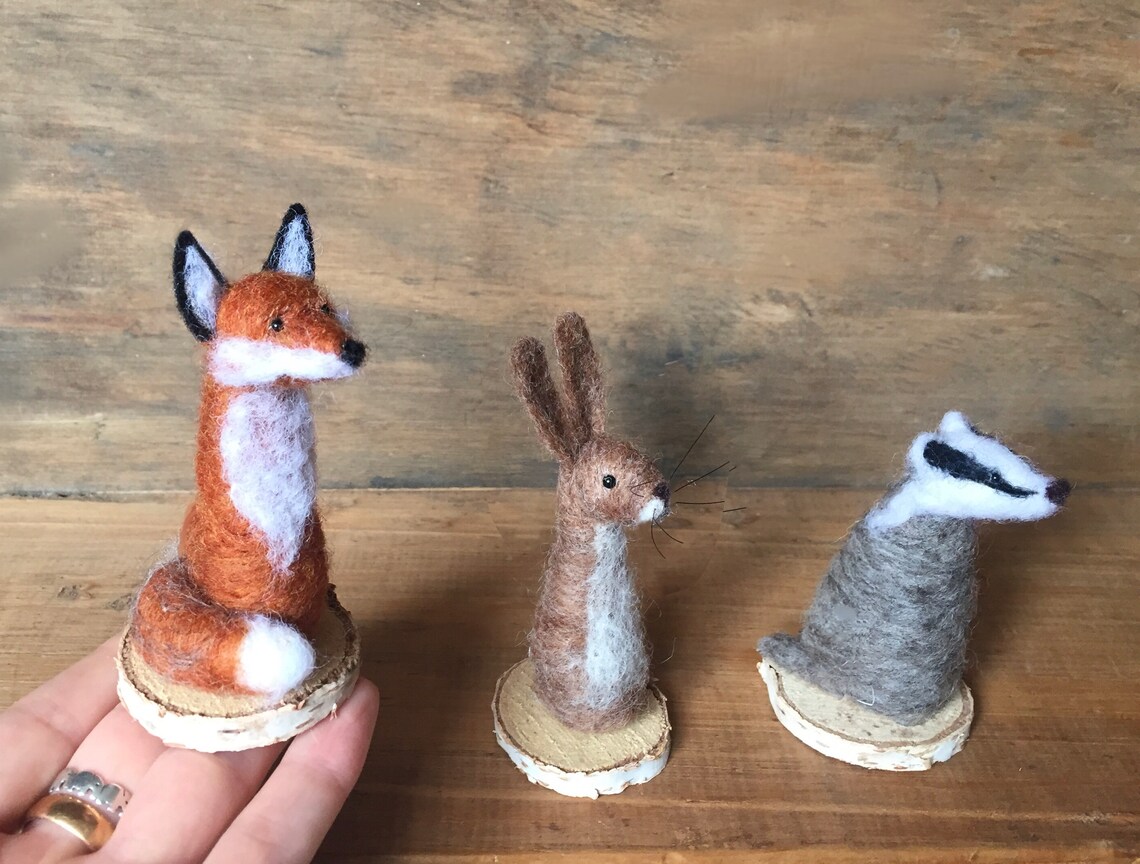 PDF FILES Woodland Animals - Needle Felt Pattern - Instant Download ...