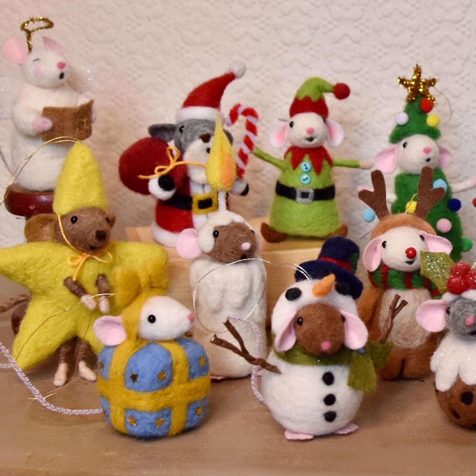 PDF FILES Needle Felt Pattern - Star Mouse Ornament - Christmas Mice - Etsy