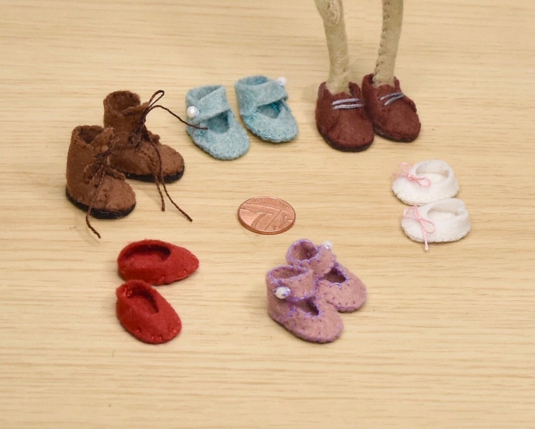 PDF FILES - Miniature Shoes for Frog Doll - Small Dolls - Felt Sewing ...