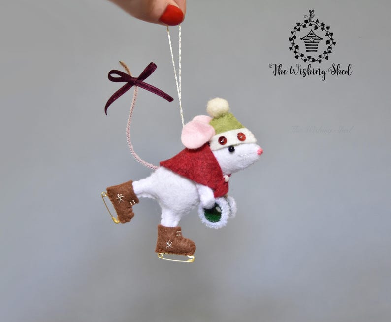 PDF FILES - Skating Mouse - Felt Sewing Pattern - Christmas Tree ...