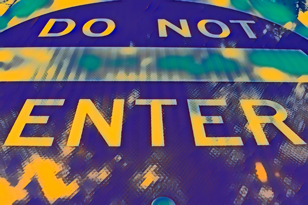 Photograph, Unique, Do Not Enter Sign, Purple Art, 10x15, Colorful - Etsy