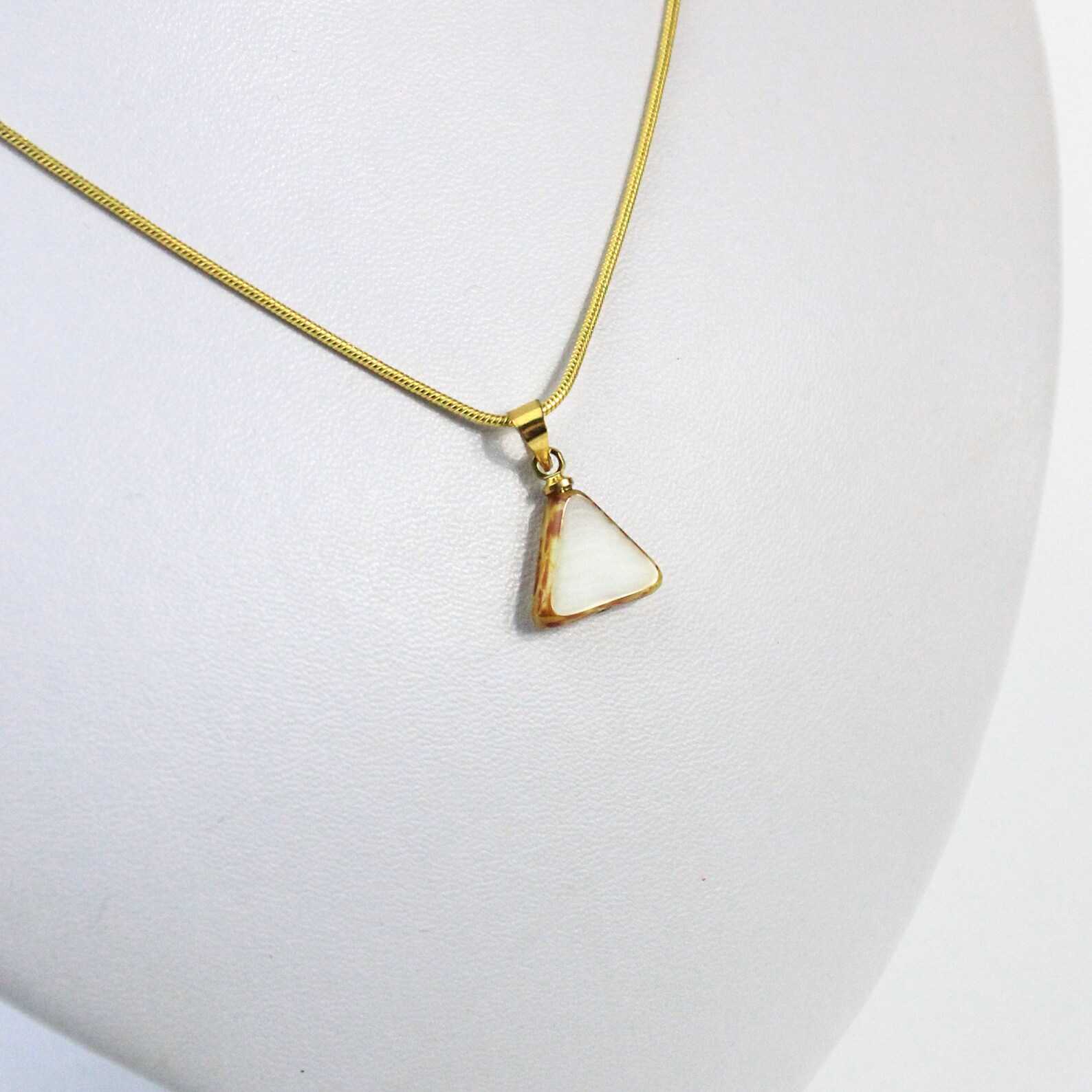 White Gold Pendants Triangular Geometric Necklaces for Women - Etsy