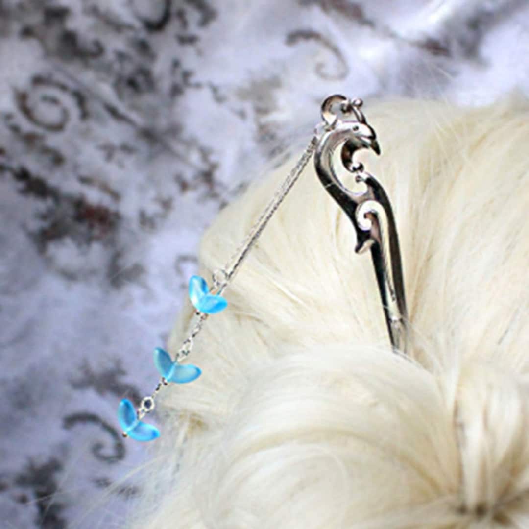 Blue Angel Wing - Hair Jewelry for Girlfriend - Daughter Birthday ...