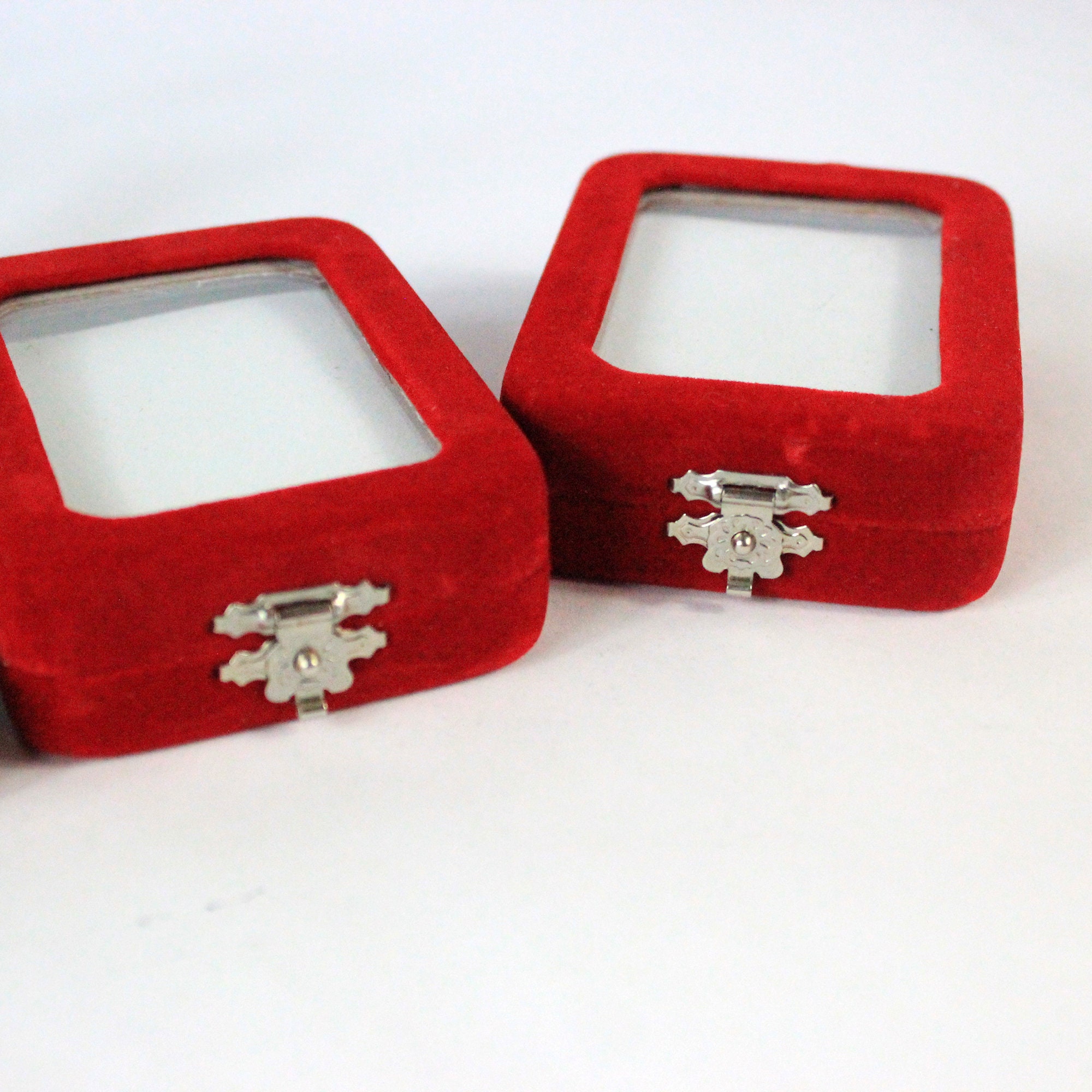 Red Velvet Gift Box - Coin Box - Pendant Storage - Gift Packing - Gift ...