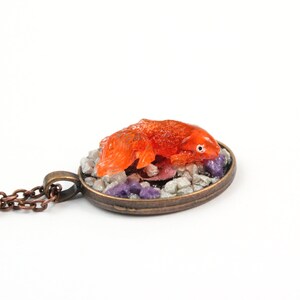 Purple Raw Stone Necklace Animal Fish Red Jewelry - Unique Jewelry Make ...