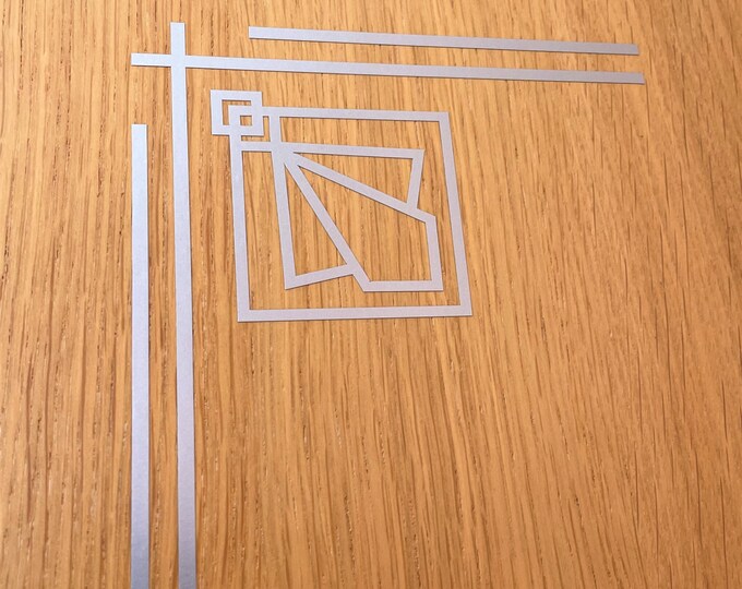 Large Pair 2 Art Deco Style Diamond Stickers/decals 203mm 11 Colours ...
