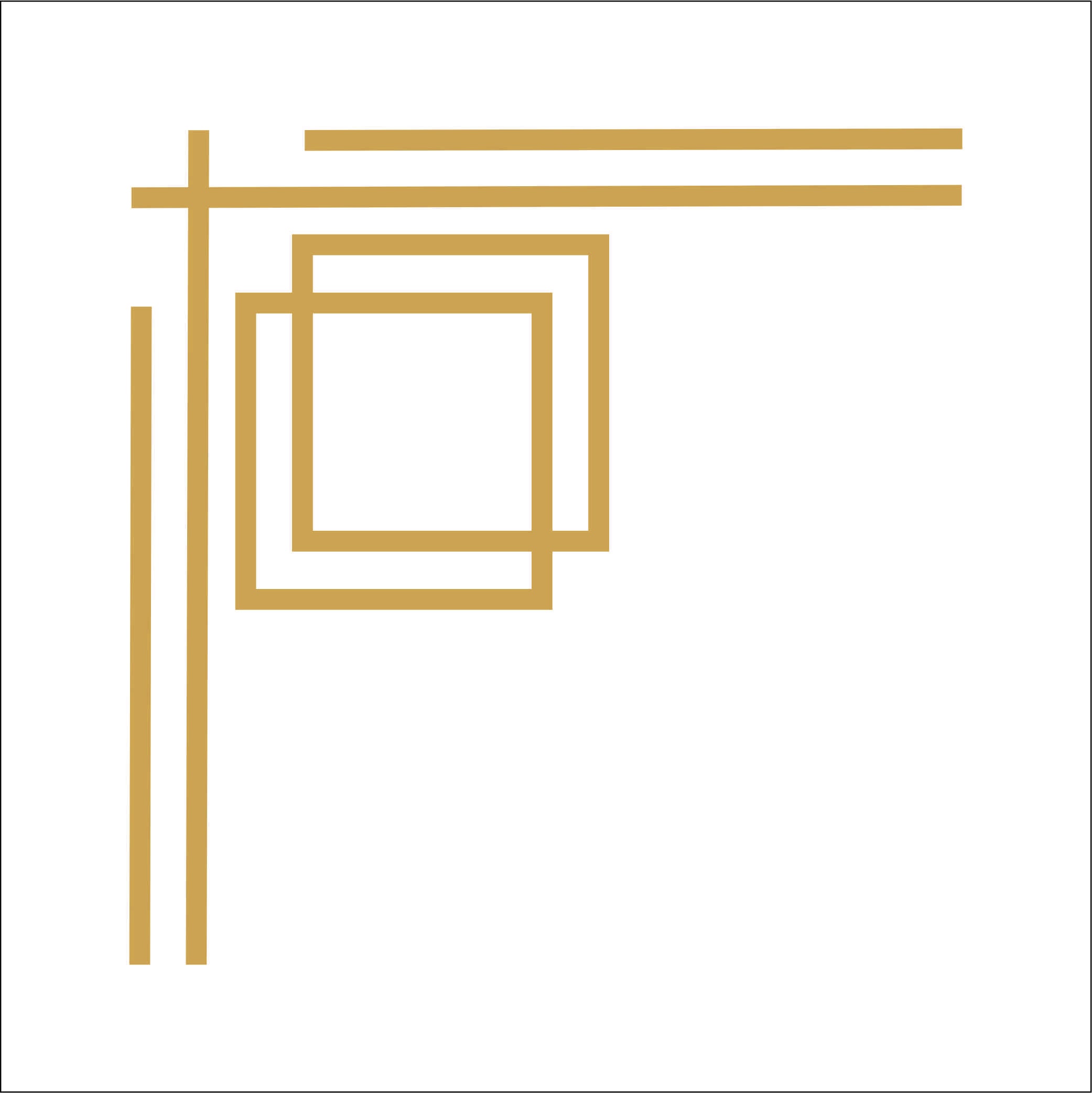 Large Pair 2 Art Deco Style Square Corner Stickers/wall | Etsy