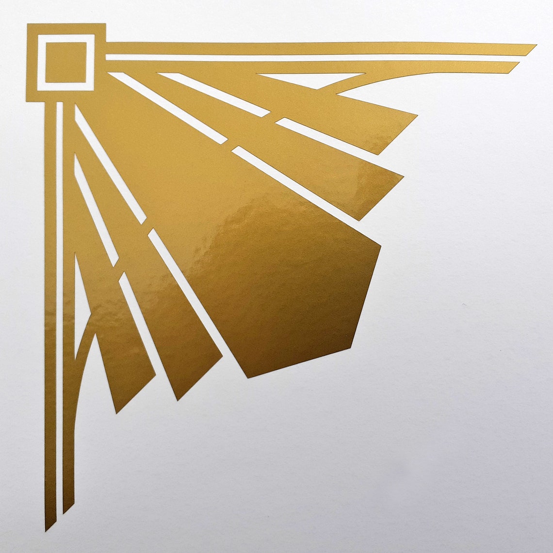 Art Deco Corner Fan 2 Corner Decoration Wall Stickers satin - Etsy