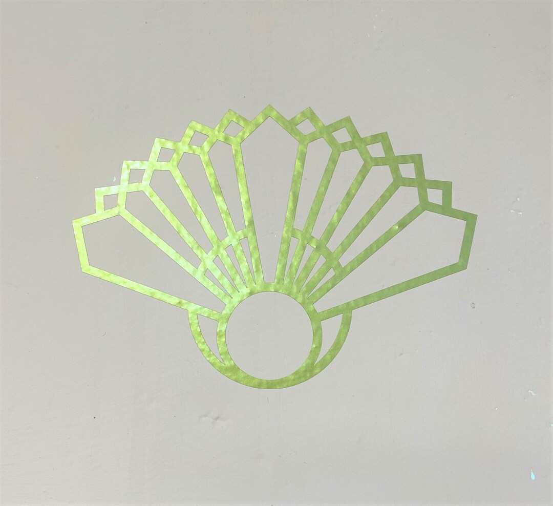 Art Deco Fan Circle Decoration Wall Sticker 135mm W X 95mm H 0025-25A ...