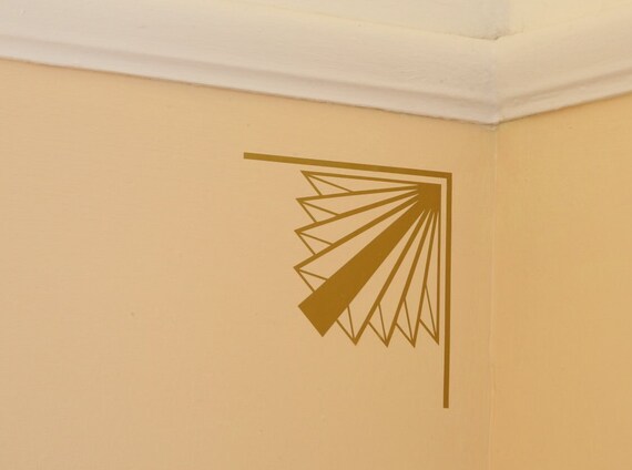 Large Pair 2 Art Deco Fan Style Stickers/decals 203mm 11 | Etsy