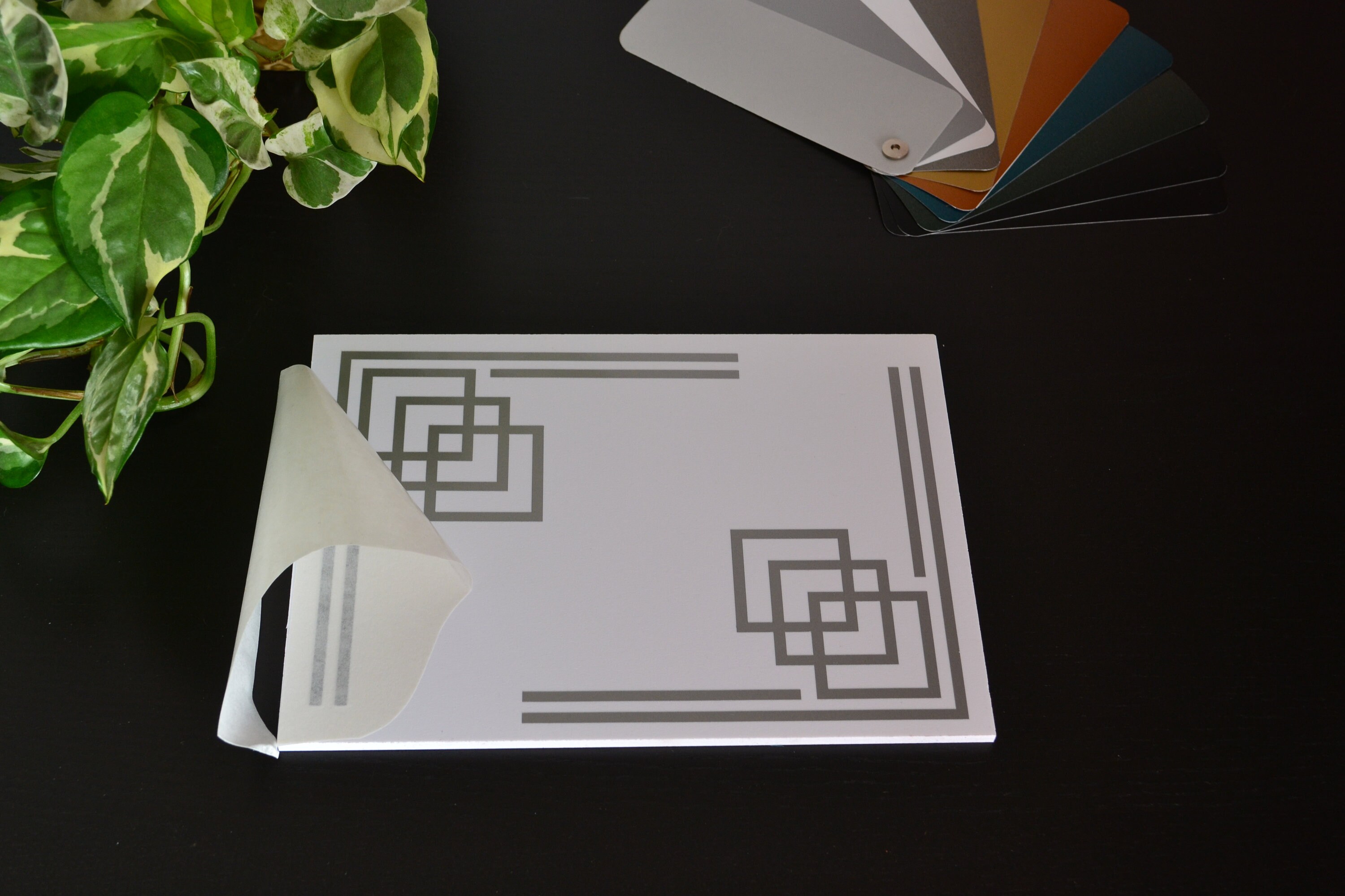 Pair 2 Art Deco Style Corner Wall Decal/stickers Wall | Etsy