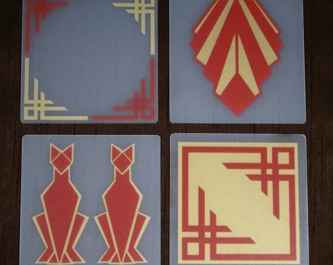 Art Deco Corner Fan 2 Corner Decoration Wall Stickers 135mm - Etsy