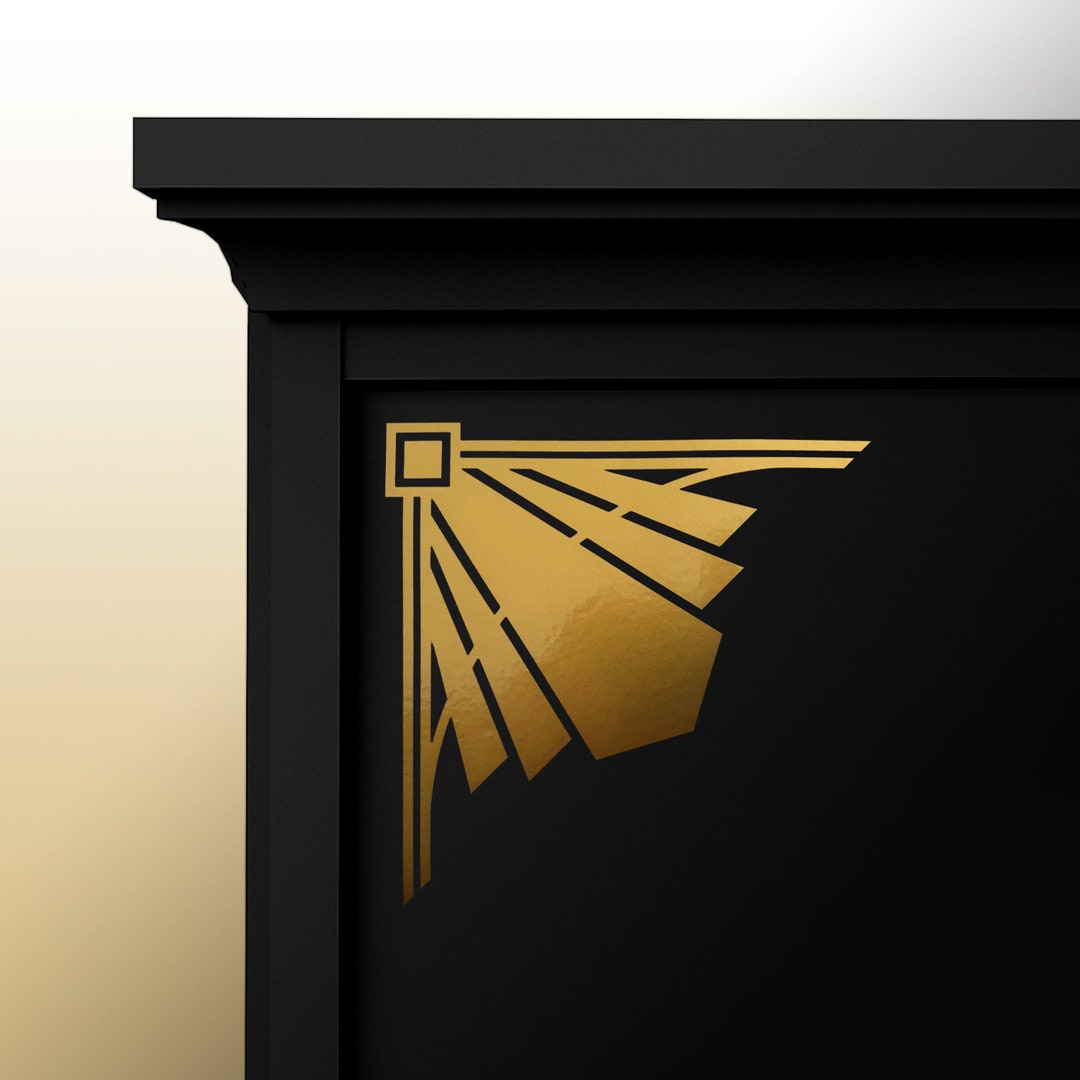 Art Deco Corner Fan 2 Corner Decoration Wall Stickers 135mm 25-24 - Etsy