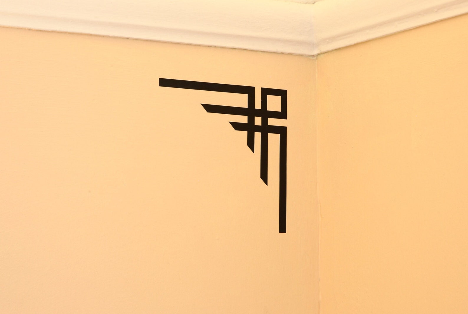 Large Pair 2 of Art Deco Style Corner Wall Decals Decoration - Etsy UK