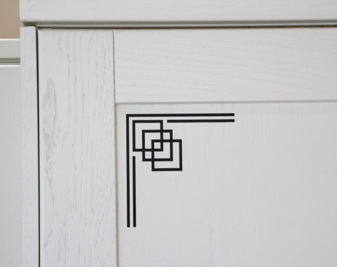 Pair 2 of Art Deco Style Self Adhesive Wall Decals/stickers - Etsy