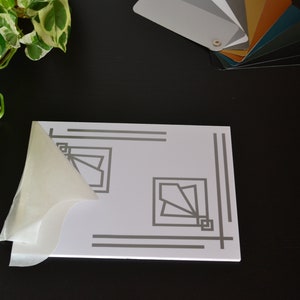 Large Pair 2 Art Deco Style Diamond Stickers/decals 203mm 11 Colours ...